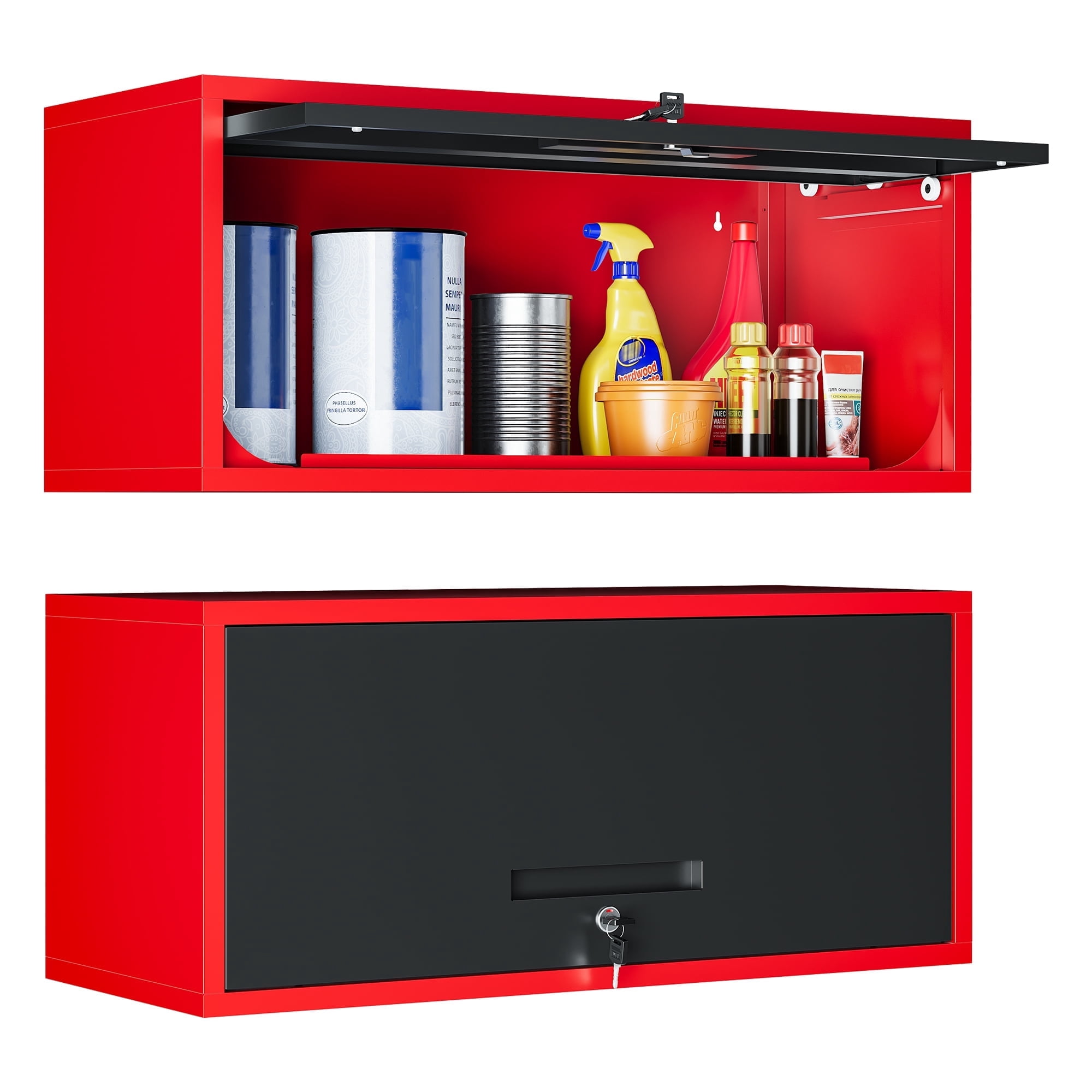 AUHUP Steel Wall Cabinet, Metal Wall Mounted Storage Cabinet Organizer ...