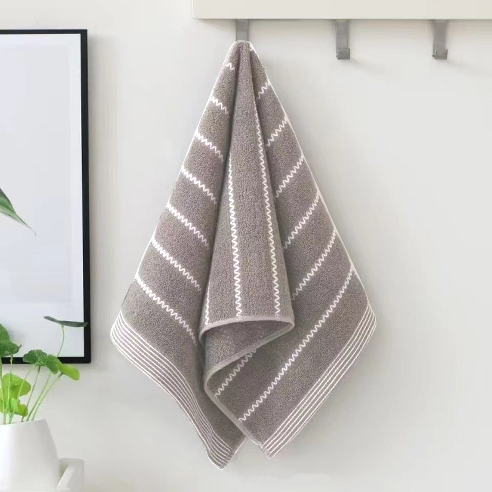 AUHomi 1PC Premium Cotton Hand Towels with Hanging Loops | 13x28 Inches ...