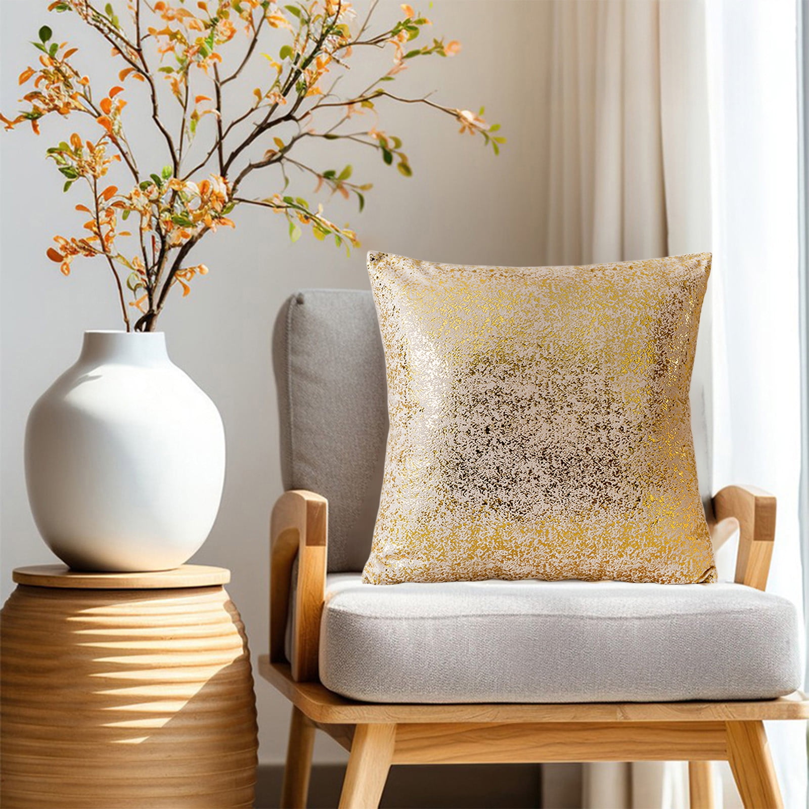 AUHomi 1Pc Sparkling Decorative Pillow Covers, Velvet Pillow Cover, Gold Glitter Throw Pillows ...