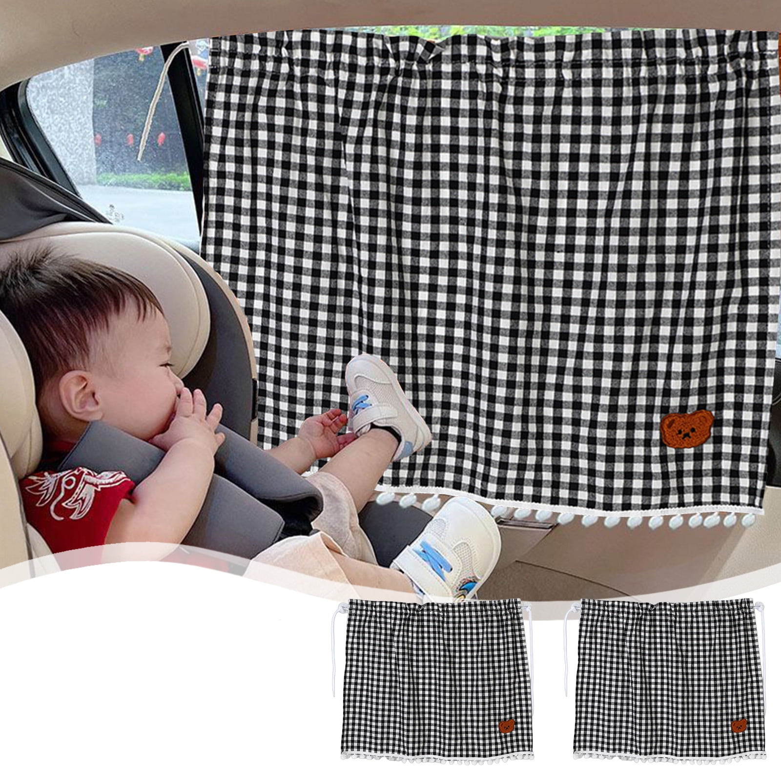 AUHomi Back Seat Child Shade Curtain, Cartoon Fabric Car Shade, Suction ...
