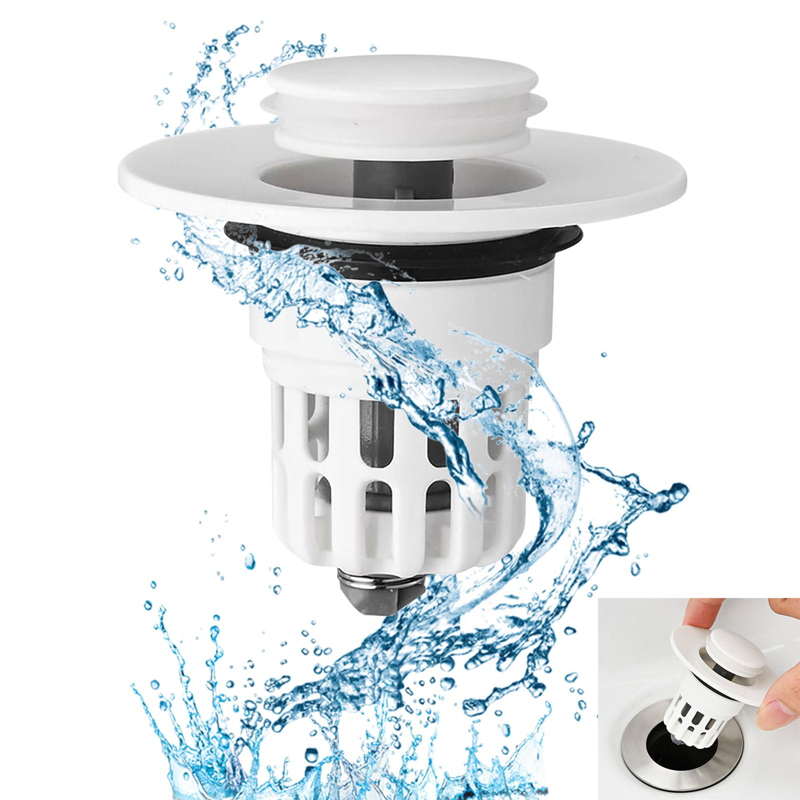 AUHomi Bathroom Wash Basin Drain Plug | Anti-Clogging Wash Basin Drain ...