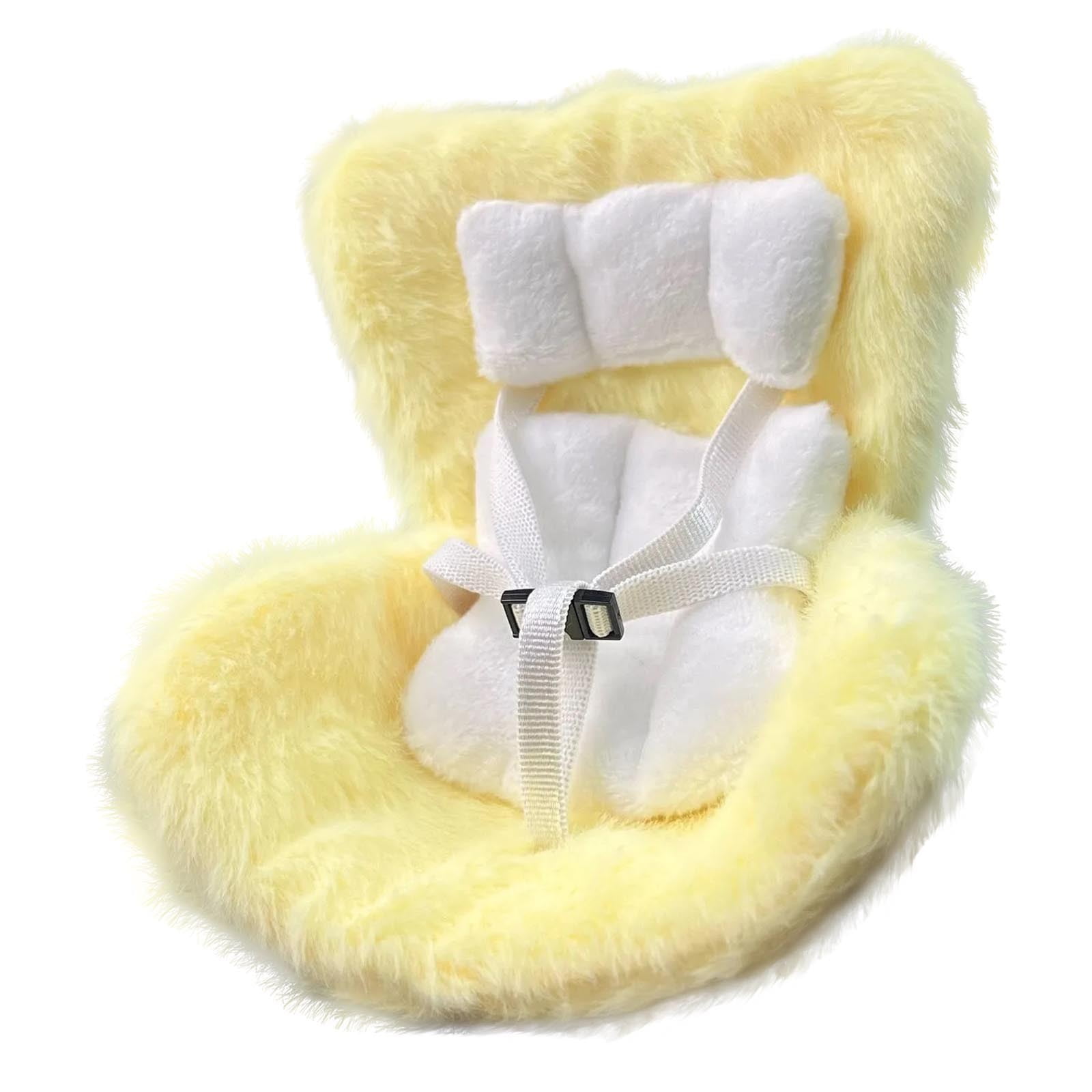 AUHomi Car Seat for Dolls with Soft Furry Cushion, Air Vent Clip and ...