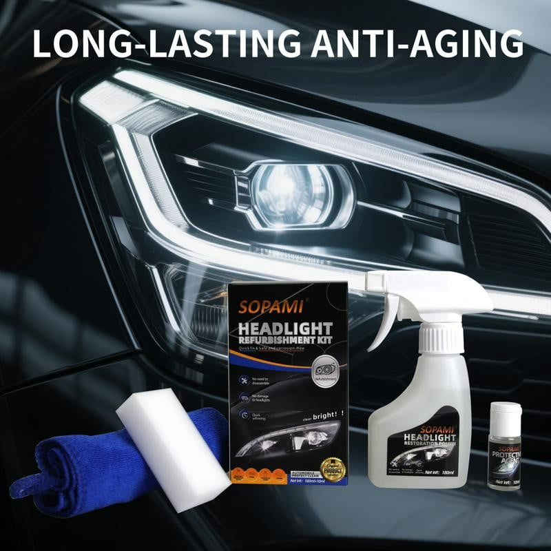 AUHomi Ceramic Headlight Restoration Kit, Car Headlights Cleaner ...