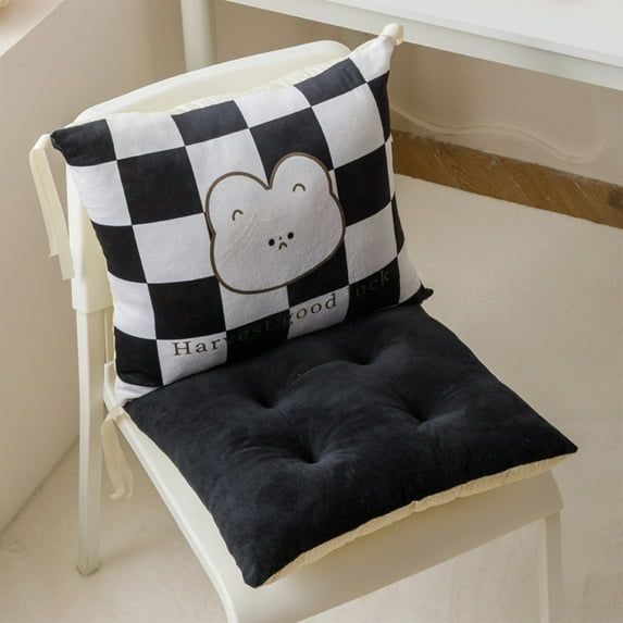AUHomi Chair Cushion Plush Seat Cushion Back Cushion with Ties ...