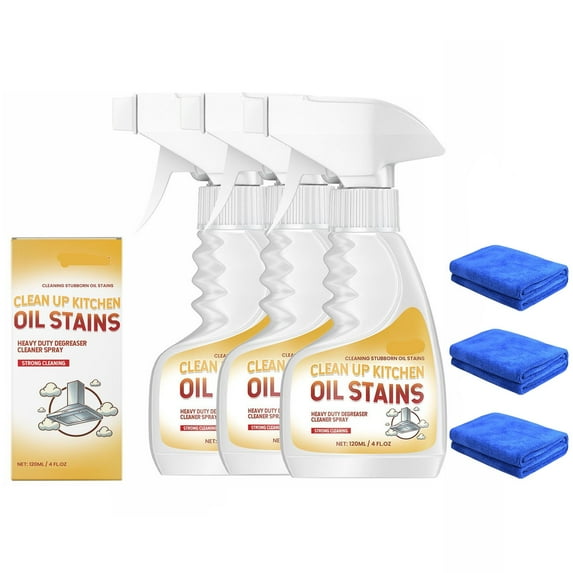 AUHomi Clean Kitchen Oil Stains, Heavy Duty Kitchen Degreaser Spray, 4 fl oz, Strong Oil Stain ...