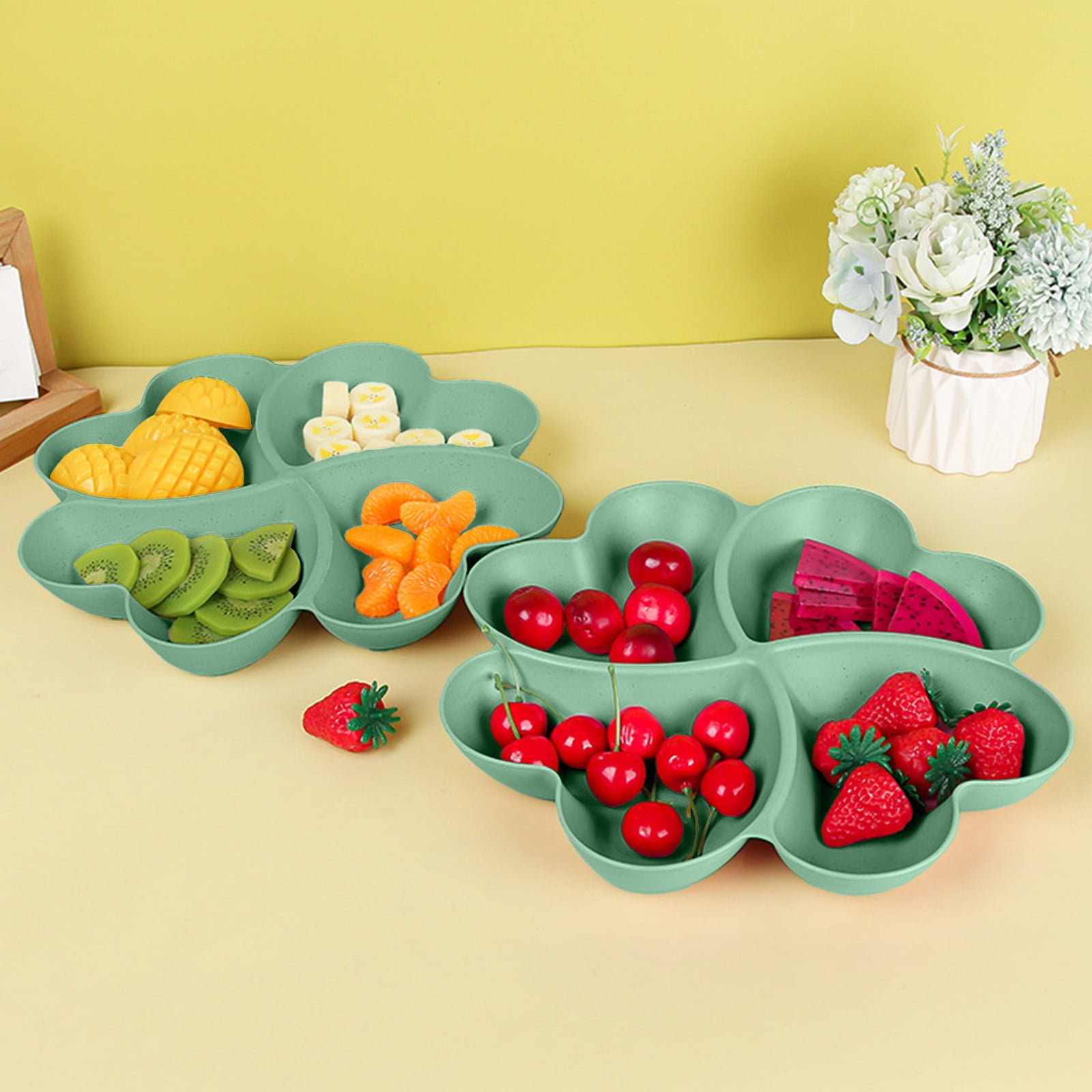 AUHomi Divided Serving Tray, Appetizer Sectioned Platter, Dessert ...