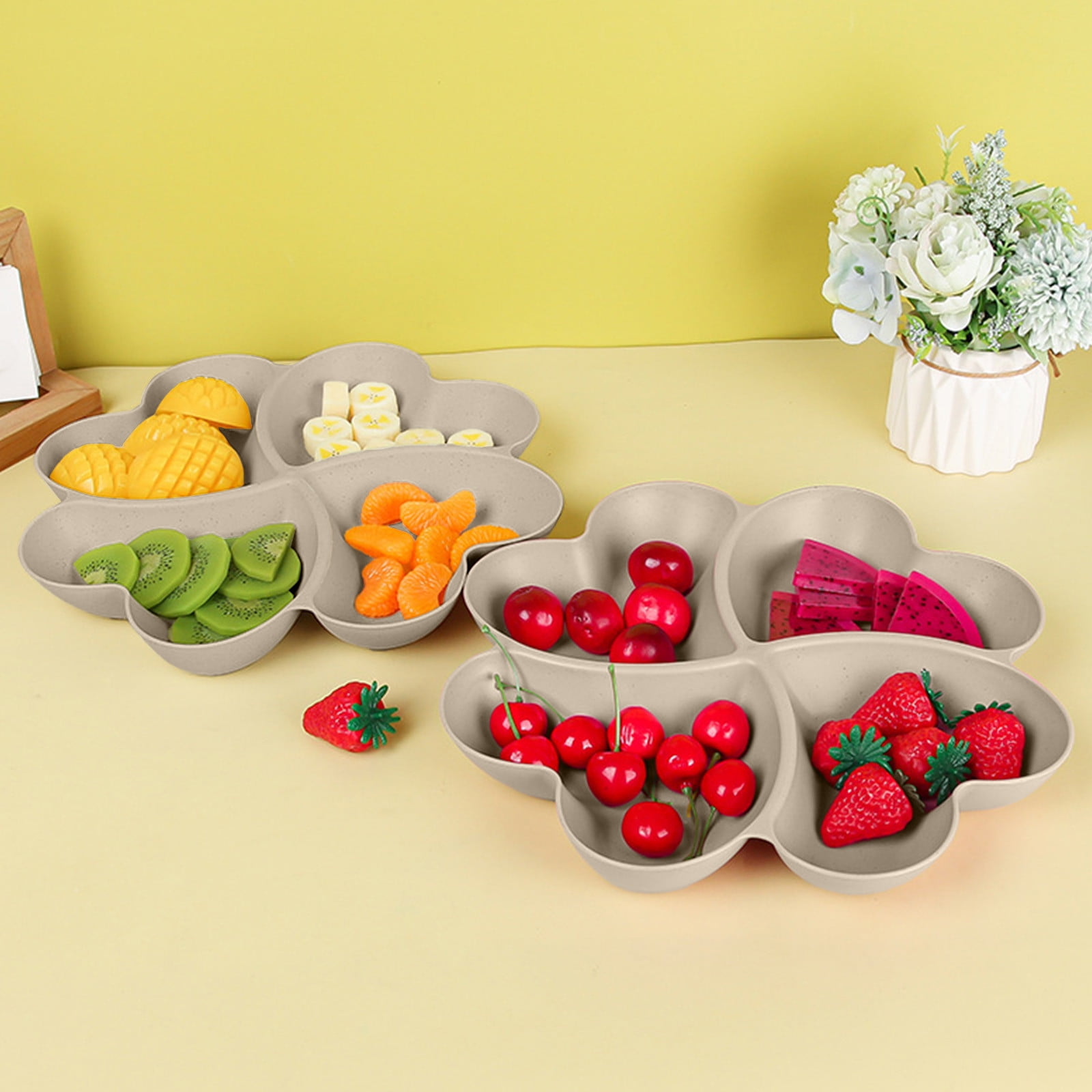 AUHomi Divided Serving Tray, Appetizer Sectioned Platter, Dessert ...