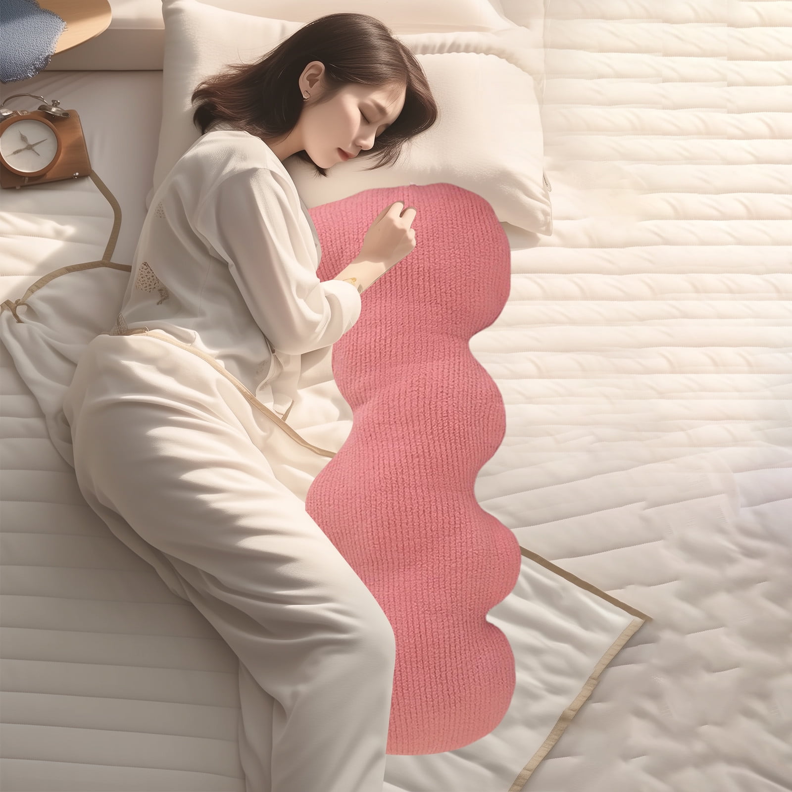 AUHomi Large Plush Wave Body Pillow - Cute Ripple Shape Long Stuffed ...