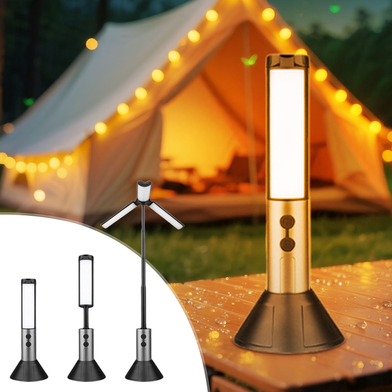 AUHomi Rechargeable Camping Light with Stand 20.4" Max Height, Multi ...