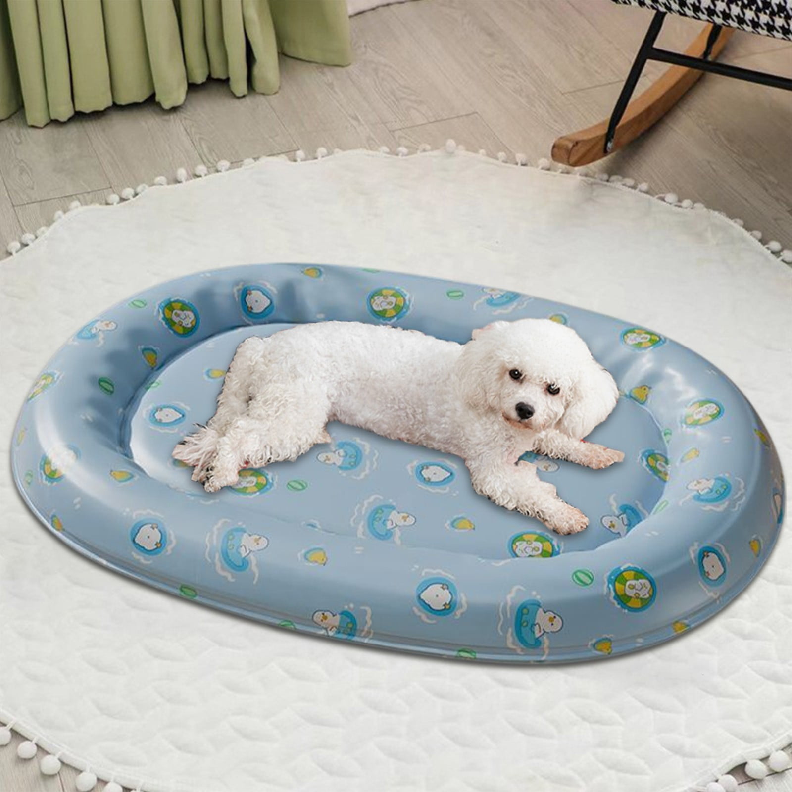 AUHomi Summer Pet Ice Pad, Cute Dog Bed Mat, Ice Cooling Oval Grab ...