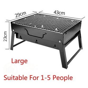 MASTER COOK Portable Foldable Charcoal Grill Tabletop BBQ for Camping, Patio and Picnic 17.1”*10 ...