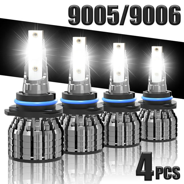 AUIMSOCO 9005 9006 Hi-Lo Beam Combo 4-Pack LED Headlights Kits 6000k 8000LM Bright White For ...