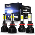 AUIMSOCO 9005 H11 LED Headlight Kit, 300% Brighter Super Bright 6500K ...