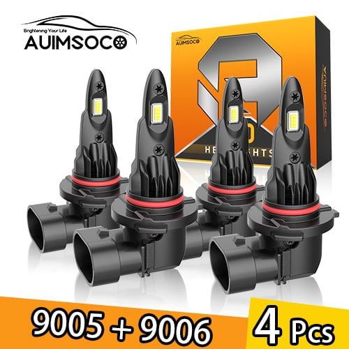 AUIMSOCO Combo 9005/HB3 9006/HB4 High Low Beam LED Headlight Pack of 4 ...