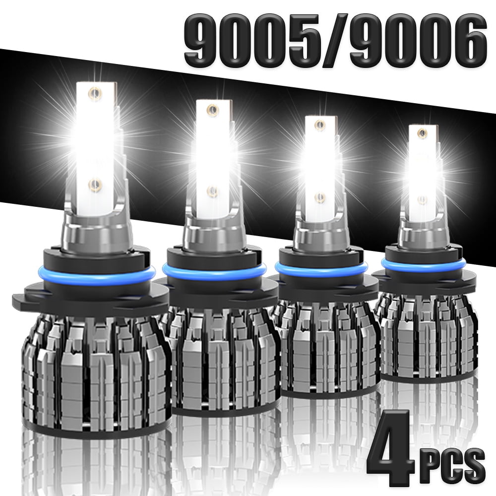 AUIMSOCO For Chevrolet Corvette 1997-2004 9005 9006 Combo 4Pcs Led Headlights Hi/Lo Beam Kit ...