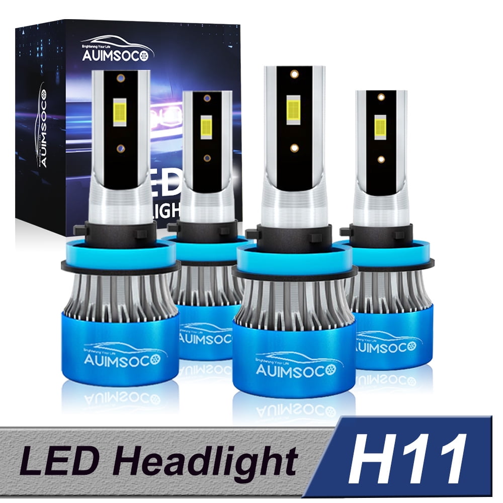 AUIMSOCO For Ford SSV Plug-In Hybrid 2019-2020 H11 Hi/Lo Beam 4-Pack Combo LED Headlight 8000 ...