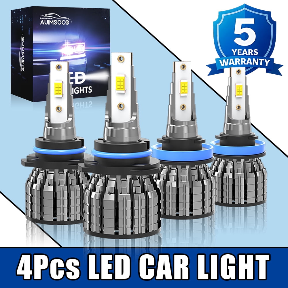 AUIMSOCO LED Headlight Bulbs Combo Kit 9005 & H11 High Low Beam 6000K ...