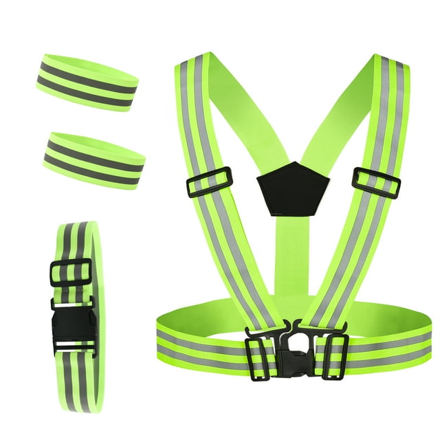 AUKAR Reflective Vest Running Gear, Reflective Glow Belt and 2 ...