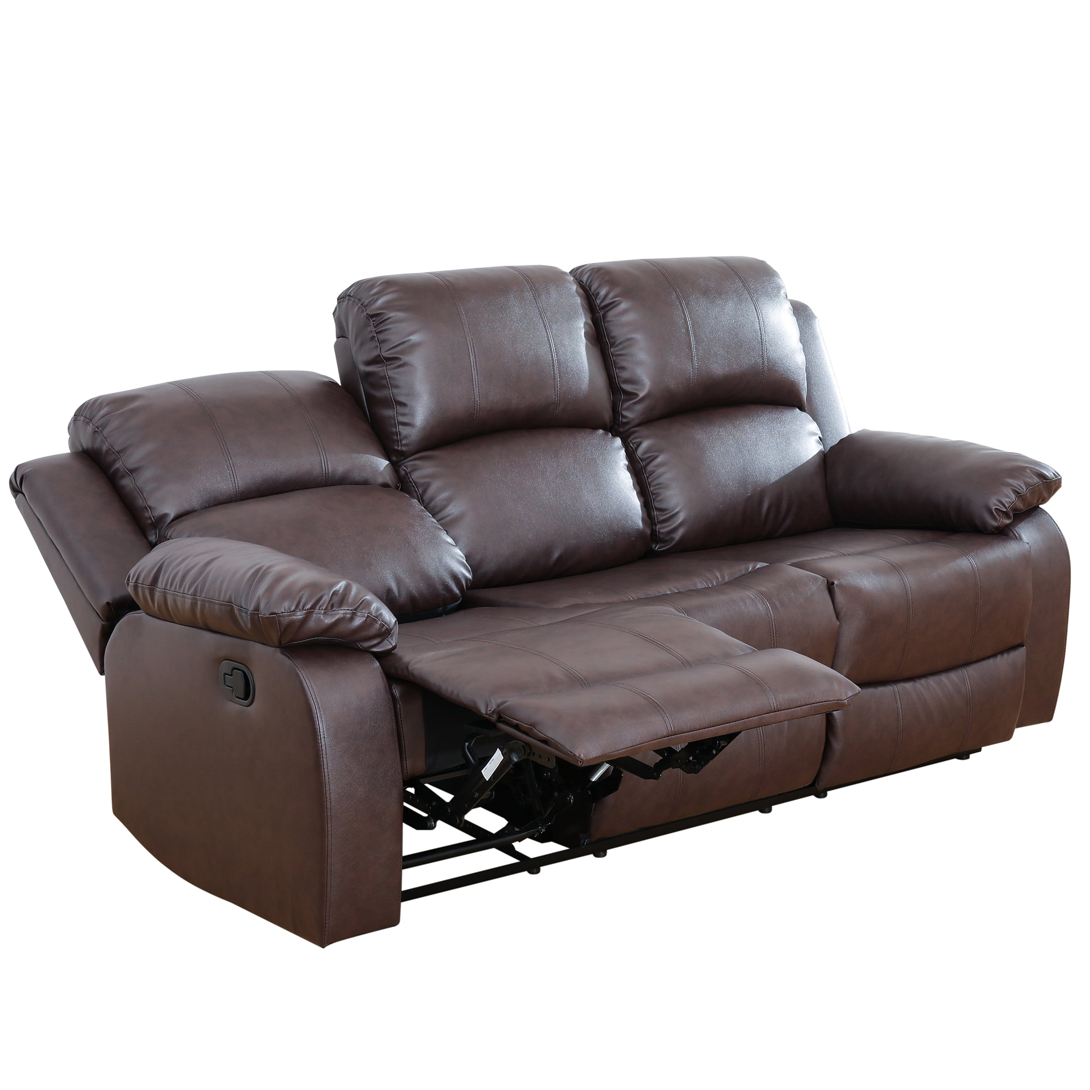 AUKFA 3 Seats Recliner Sofa Chair, Home Theater Sofa with Flipped ...