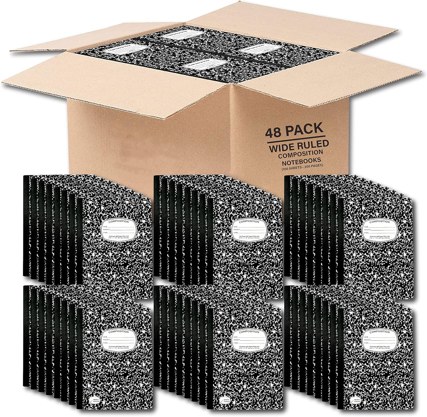AUKSales Composition Notebook 9 3 4 X 7 1 2 Wide Ruled Case Pack AUKSales Composition Notebook 9 3 4 X 7 1 2 Wide Ruled Case Pack