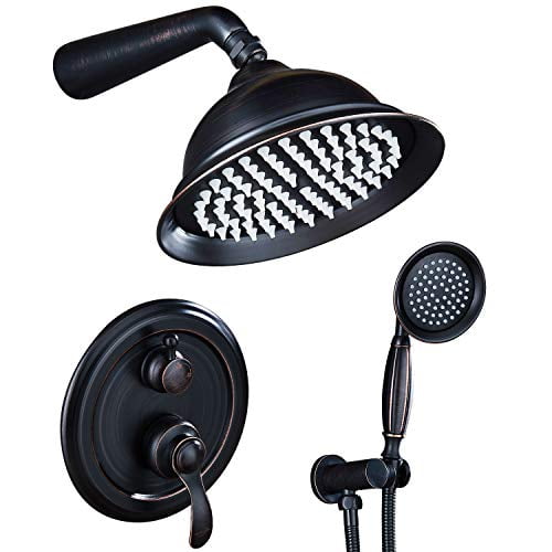 AUKTOPT AS-LB3508 Rainfall Shower Faucet System with Handshower Wall ...