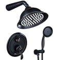 AUKTOPT AS-LB3508 Rainfall Shower Faucet System with Handshower Wall ...