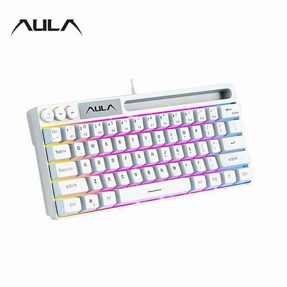 AULA F3061 Wired Gaming Keyboard - 64 Key Backlit, Plug & Play for PC ...