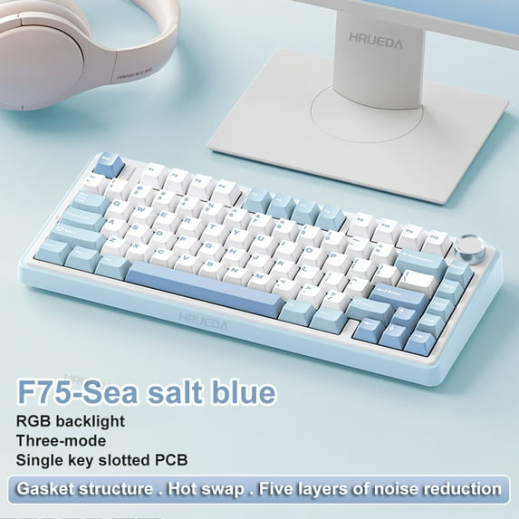 AULA F75 2.4G Wireless/Bluetooth/Wired Gaming Mechanical Keyboard RGB ...