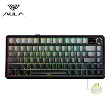 ASUS ROG Azoth 75 Wireless Gaming Keyboard, OLED Display, Gasket-Mount ...