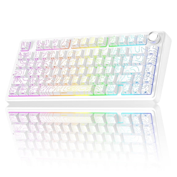 AULA F75 Pro Wireless Mechanical Keyboard, 75% Hot Swappable, RGB ...