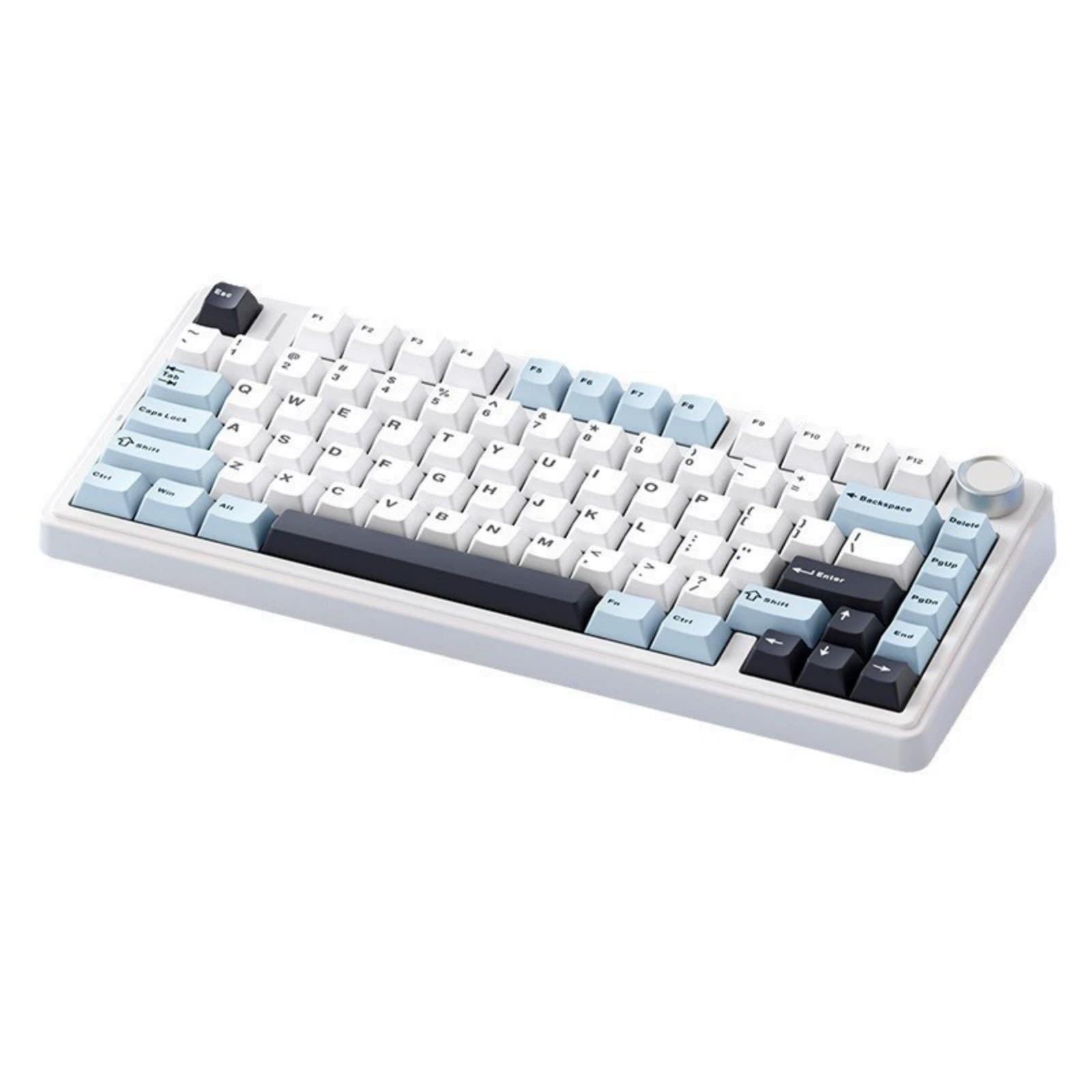 AULA F75 Wireless Mechanical Keyboard, Glacier Blue, Tri-Mode, 81 Keys ...