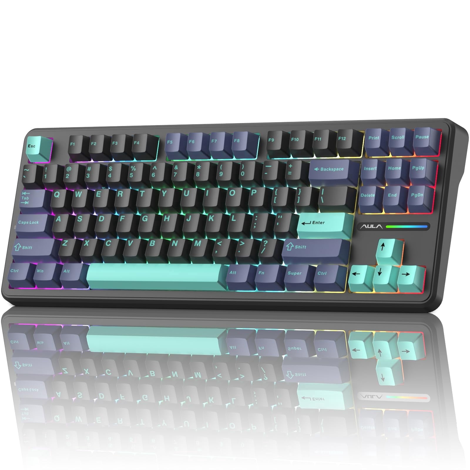 AULA F87 Pro Wireless Mechanical Keyboard, Gasket Mount Hot-Swappable Custom Gaming Keyboard ...