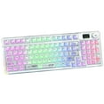 AULA F98Pro Transparent Wireless Mechanical Keyboard – White, Tri-Mode ...