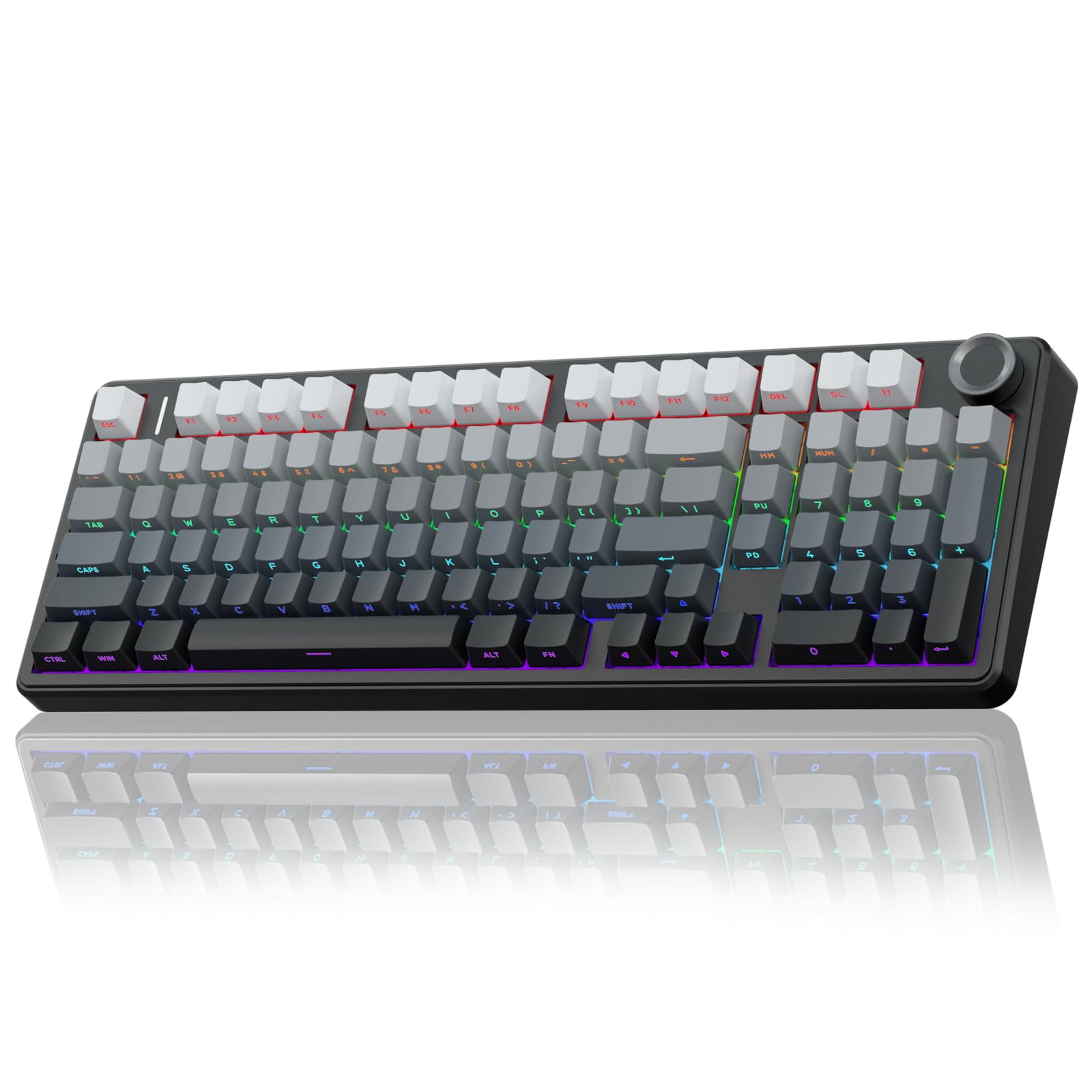 AULA F99 Pro Wireless Mechanical Keyboard with Knob,Gasket Structure ...