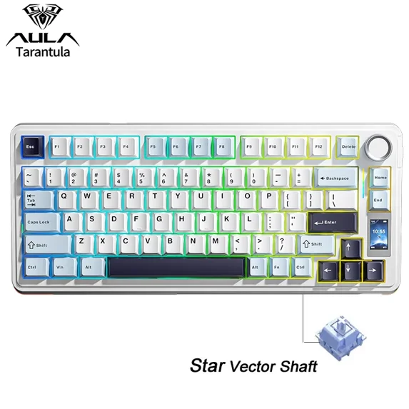 AULA S75 Pro Gaming Mechanical Keyboard 75% Hot Swappable RGB Backlit ...