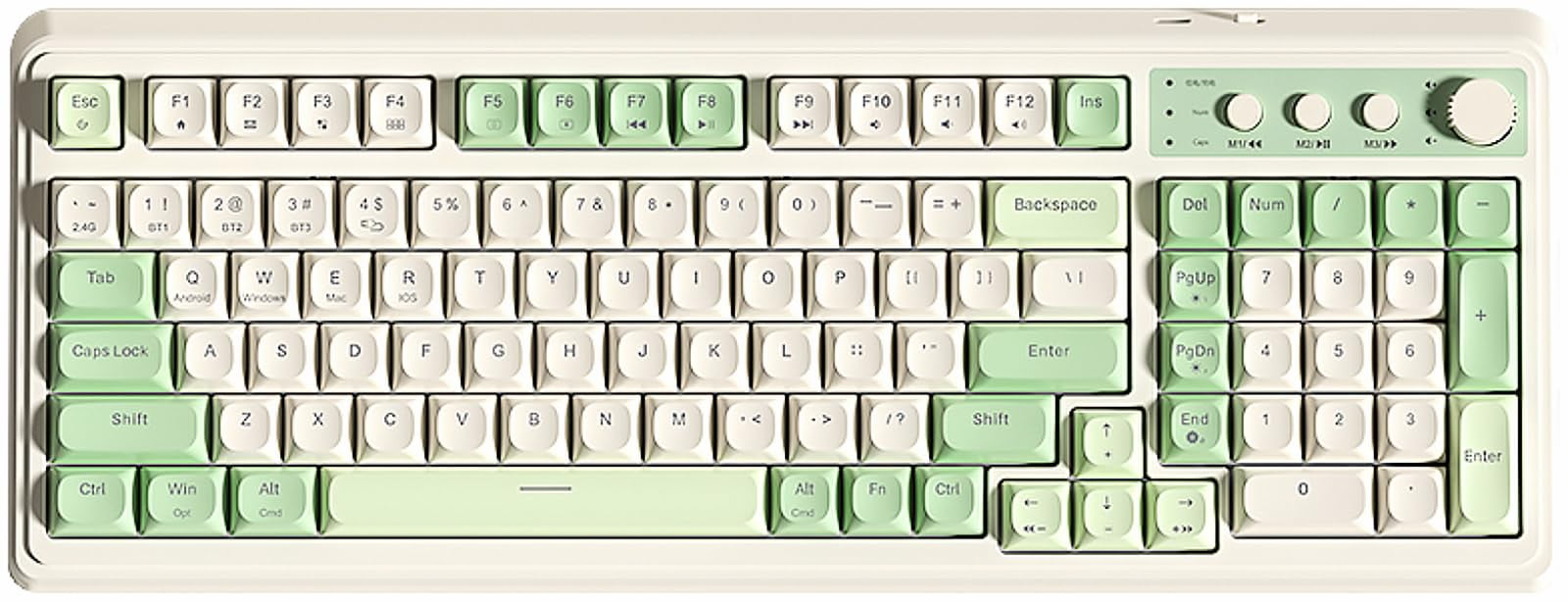 AULA S99 Gaming Keyboard, Wireless Computer Keyboards, Tri-Mode Custom ...