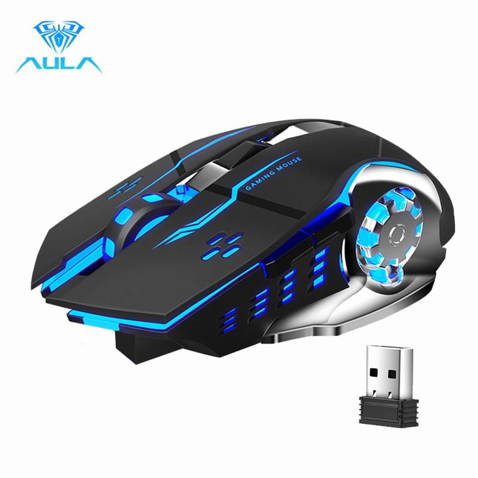 "AULA SC100 Silent Wireless Gaming Mouse - Rechargeable Bluetooth, 2.4G ...