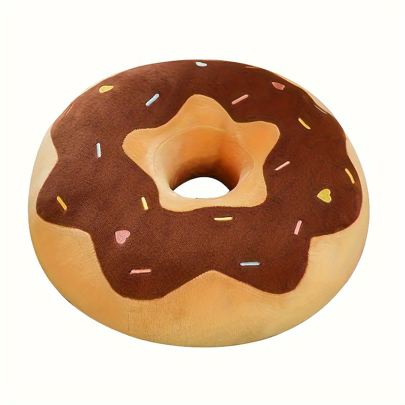 AUMIY 15-Inch Soft Plush Donut Throw Pillow - Fun Food Shaped Cushion ...