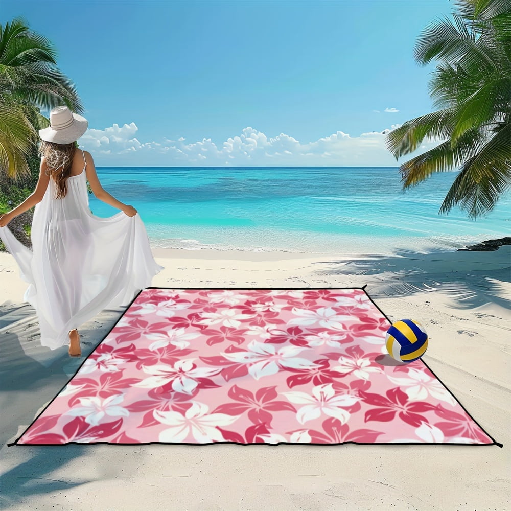 AUMIY 1pc Flower Beach Blanket Sandproof Oversized Quick Drying Beach ...