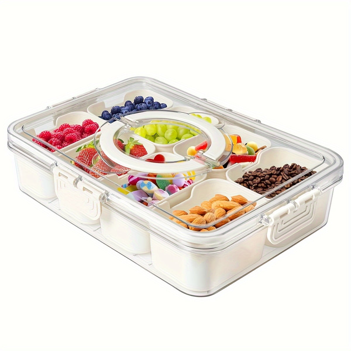AUMIY 1pc Modern Plastic Food Storage Lunch Box With Lid Square Multi ...