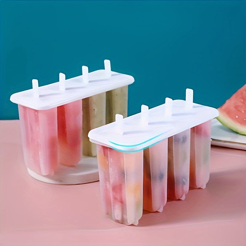 AUMIY 2-Pack Plastic Popsicle Mold Set - Creative Ice Cream Maker Safe ...