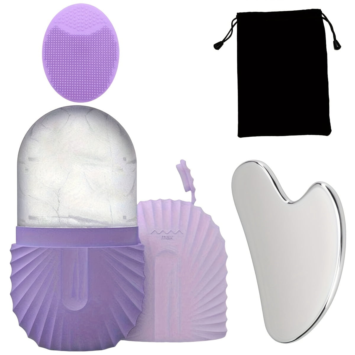 AUMIY AUMIY 3-Piece Silicone Facial Massage Roller Set - Ice Face ...