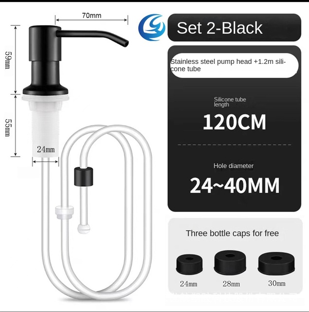 AUMIY 304 Stainless Steel Sink Soap Dispenser Pump Head Extension ...