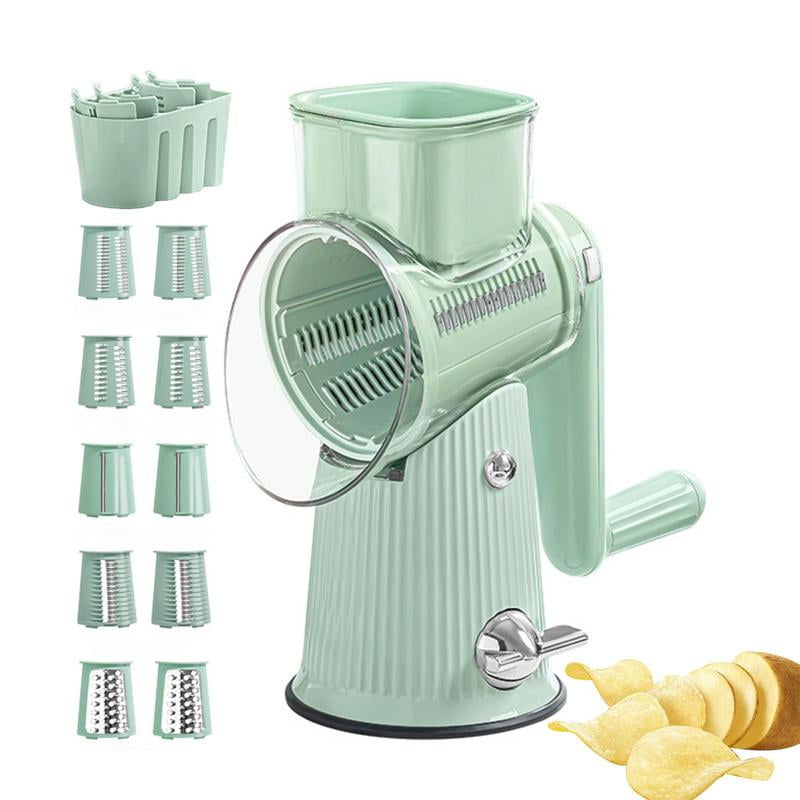 AUMIY 5 In 1 Multifunctional 5 Interchangeable Cuts Rotary Cheese ...