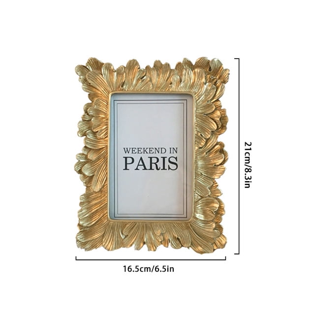 AUMIY 6 Inch Creative Golden Picture Frame European Photo Frame Golden ...