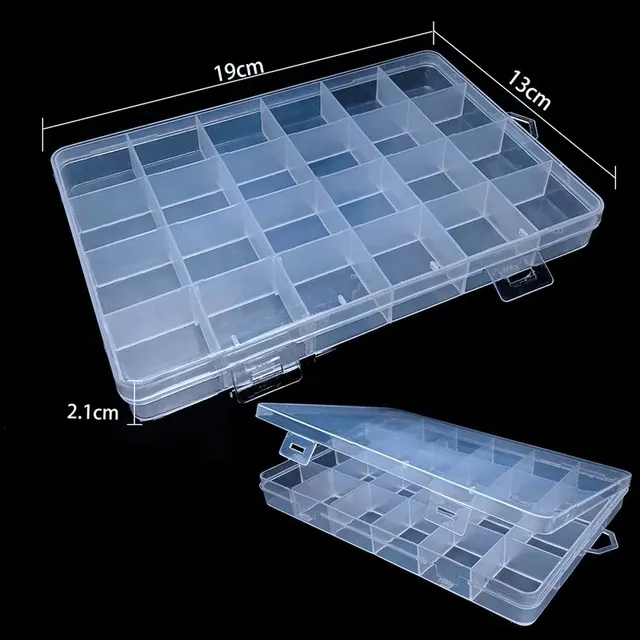 AUMIY 8 Style Transparent Plastic Storage Jewelry Box Compartment ...
