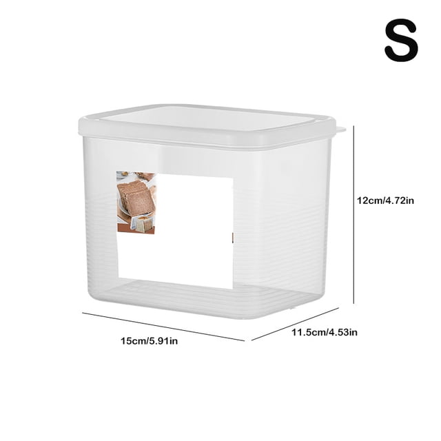 AUMIY Bread Container Storage Box Dispenser With Cover Case Toast Cake ...