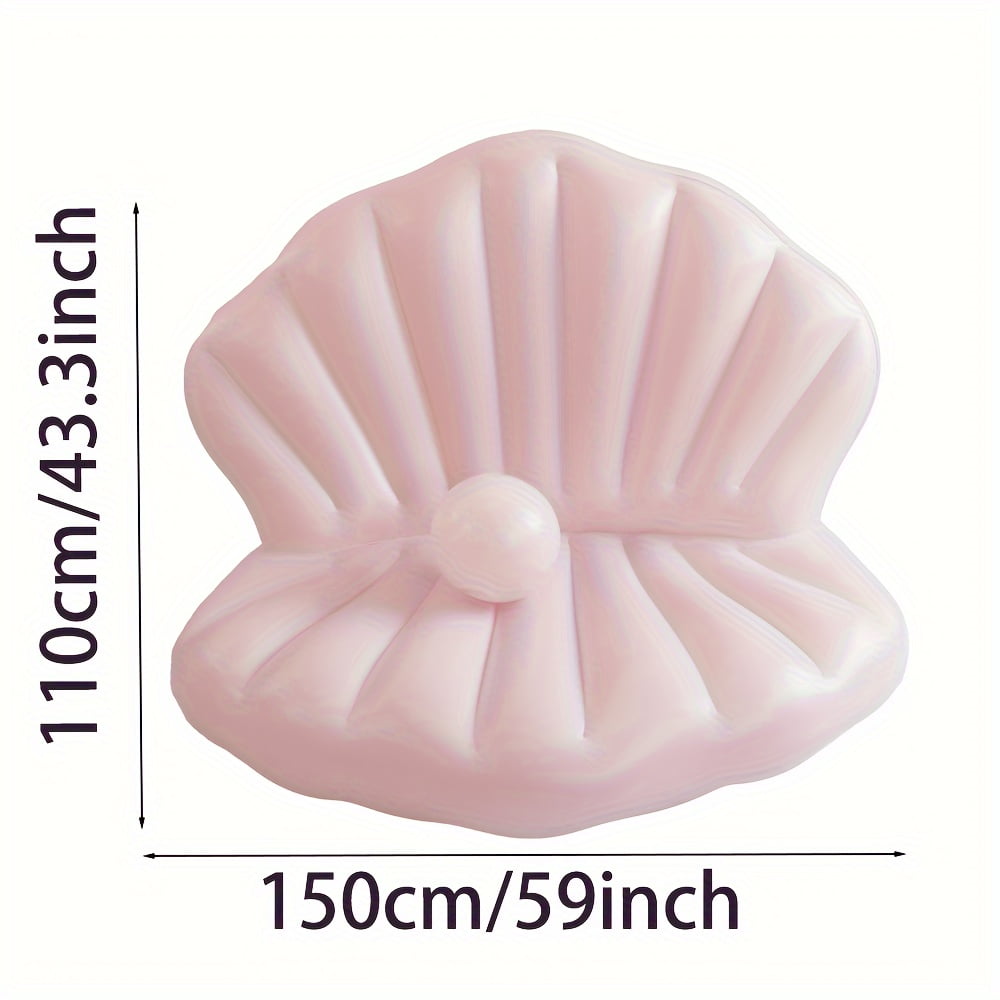 AUMIY Chic Pink Pearl Shell Inflatable Pool Float - Pvc Lounger For ...