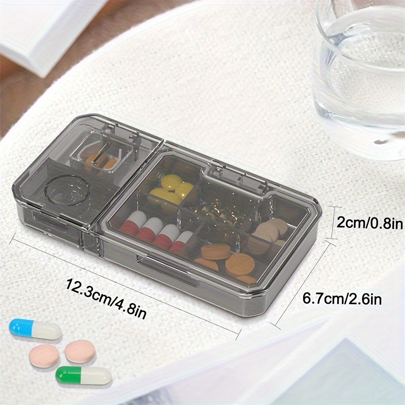 AUMIY Compact Multi-Purpose Medicine Organizer with Pill Crusher and ...