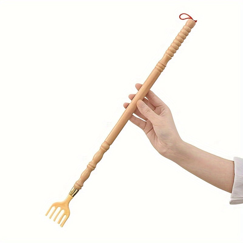 AUMIY Ergonomic Wooden Back Scratcher - Portable Manual Itch Relief ...